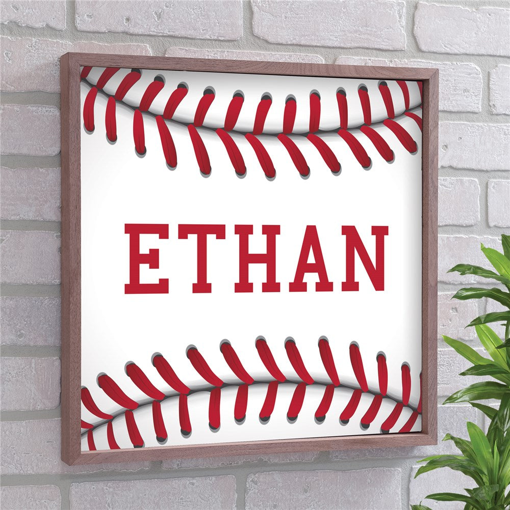 Personalized Baseball Wall Sign - Custom Sports Decor for Boys' Room o ...