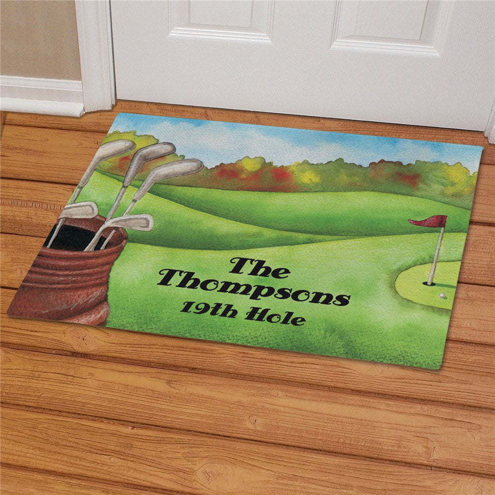 Golf Welcome Personalized Mat - Custom Sports Entry Mat — LED Gift Works