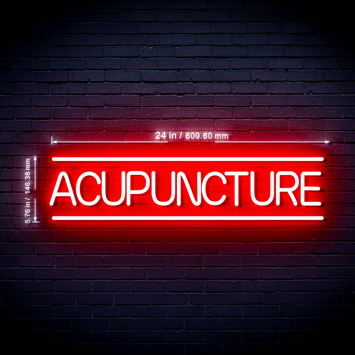 Acupuncture Ultra-Bright LED Sign with Remote (Neon-Style, LED Technol ...