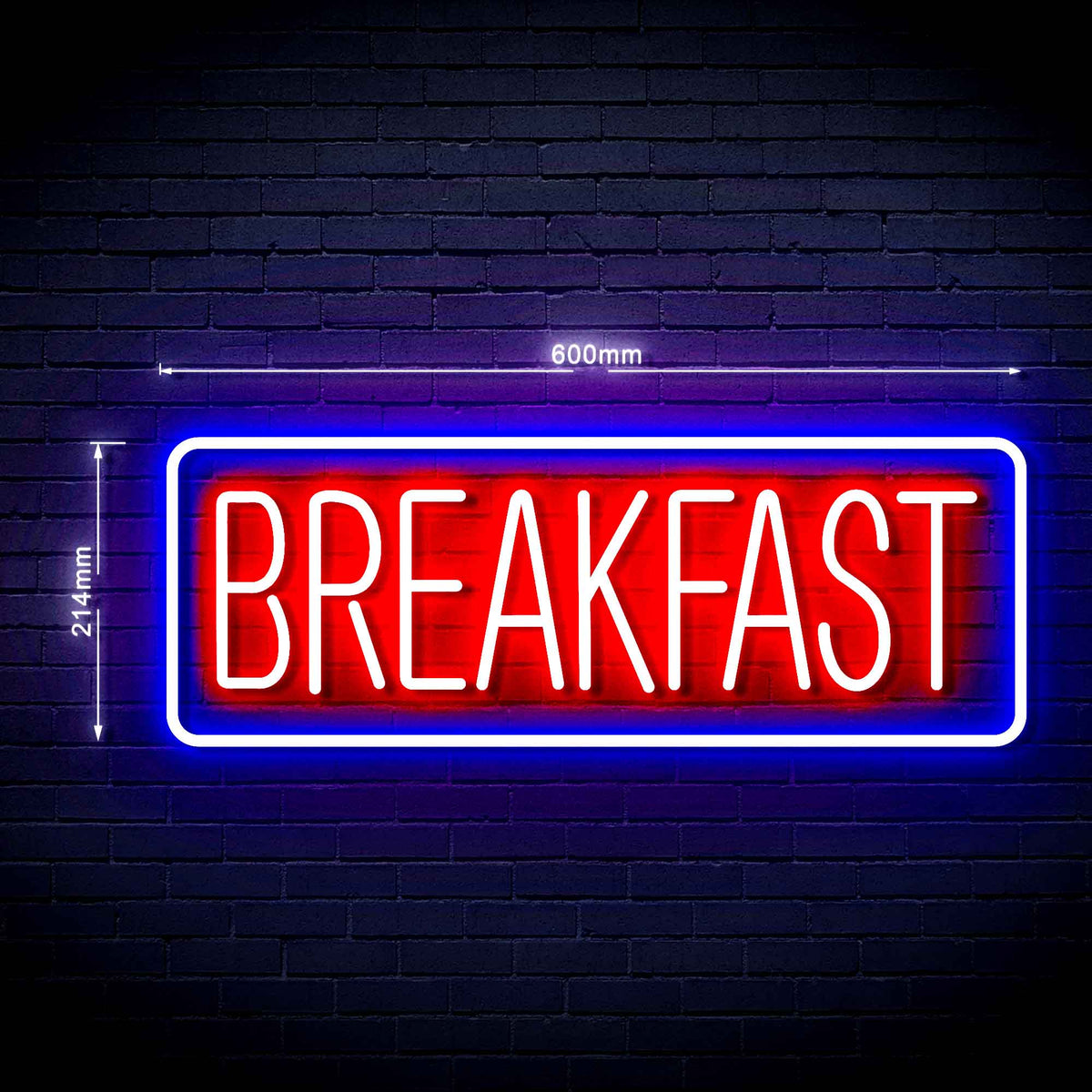 Diner Breakfast Ultra-Bright LED Sign with Remote (Neon-Style, LED Tec ...