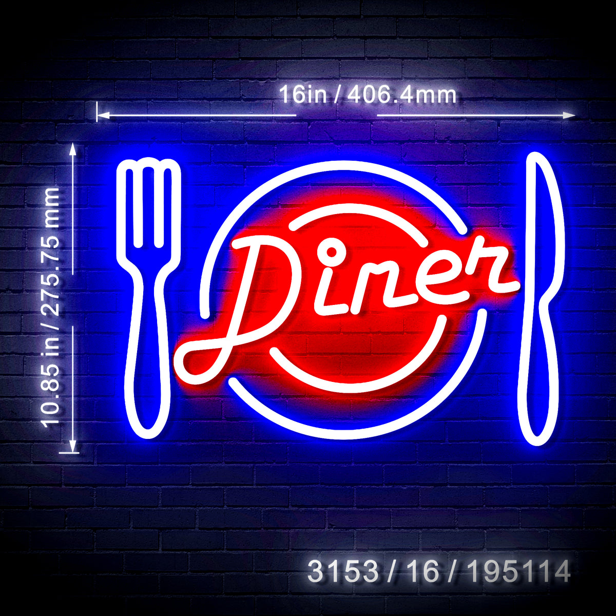 Diner Flex Silicone LED Sign (Neon-Style, LED Technology) — LED Gift Works