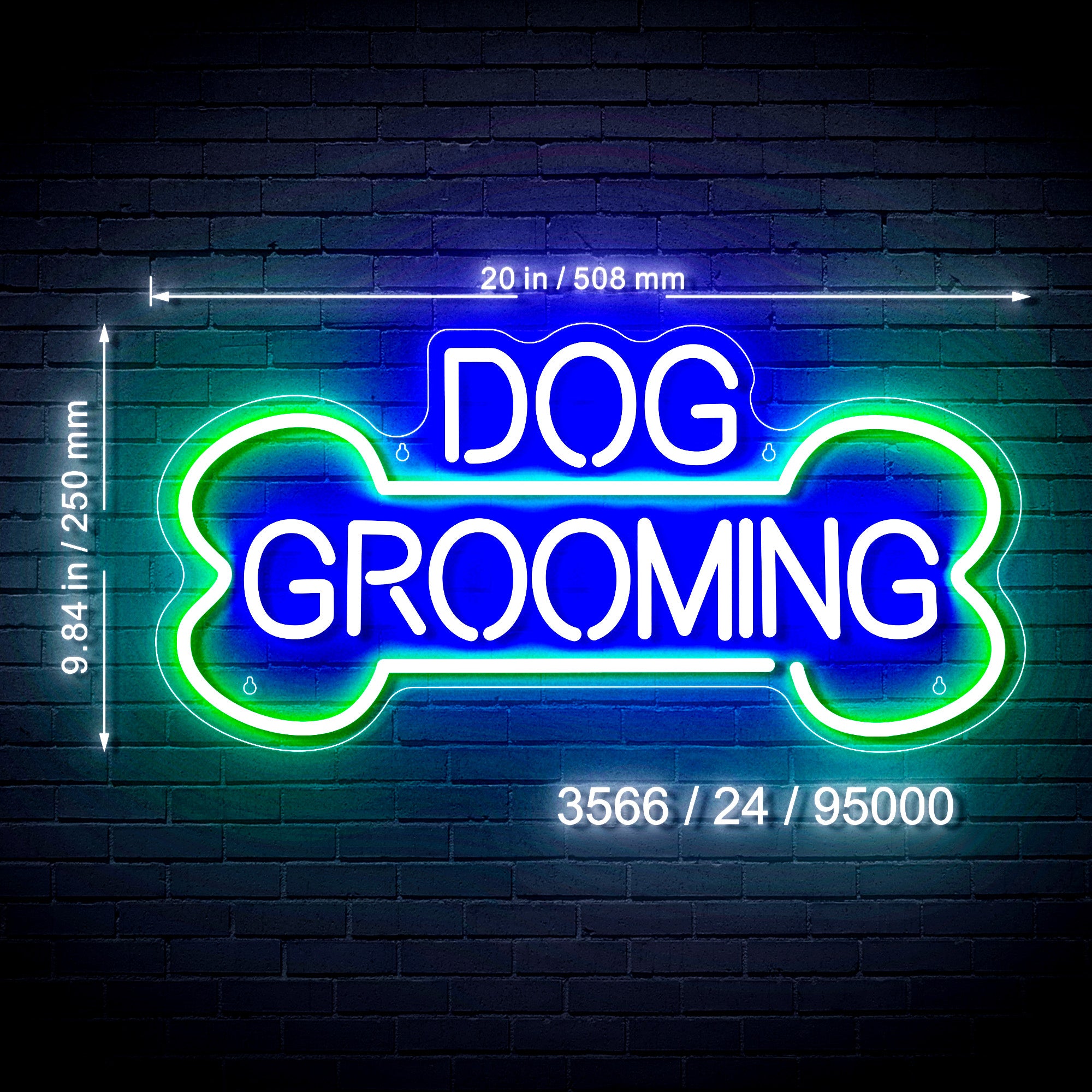 Dog Grooming Ultra-Bright LED Sign with Remote (Neon-Style, LED Techno ...