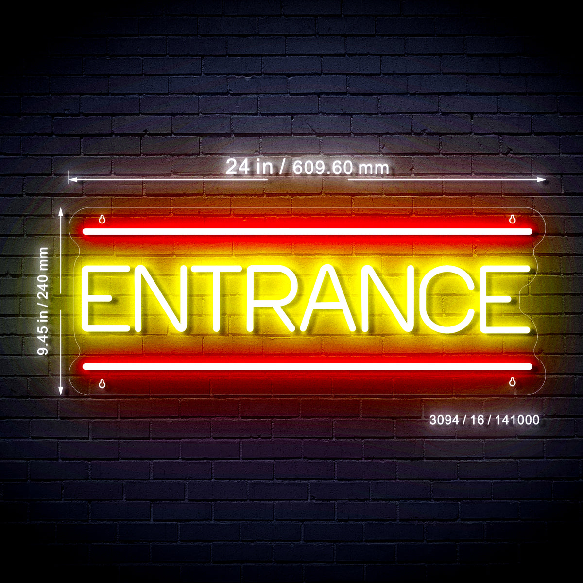 Entrance Ultra-Bright LED Sign with Remote (Neon-Style, LED Technology ...