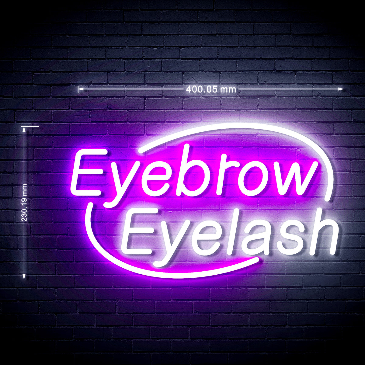 Beauty Salon Eyebrow Eyelash Flex Silicone LED Sign (Neon-Style, LED T ...