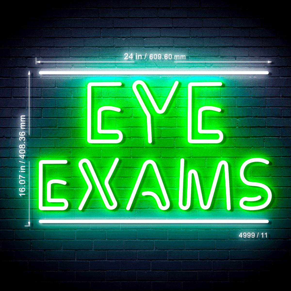 Eye Exams Ultra-Bright LED Sign with Remote (Neon-Style, LED Technolog ...