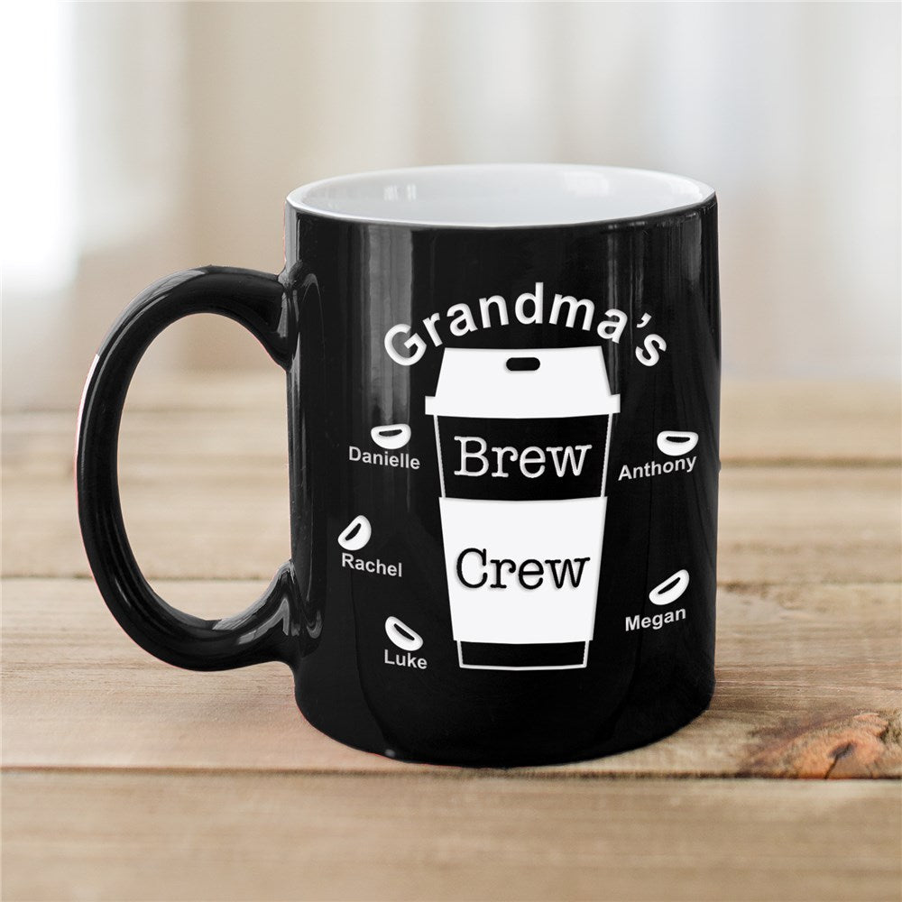 Engraved Brew Crew Two-Tone Mug - Personalized Coffee Crew Mug — LED ...