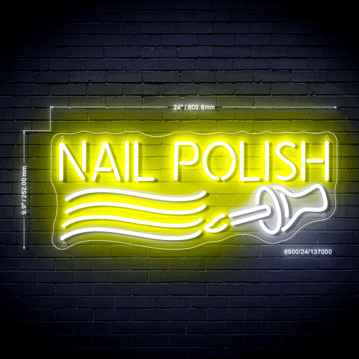 Beauty Nail Polish Ultra-Bright LED Sign with Remote (Neon-Style, LED ...