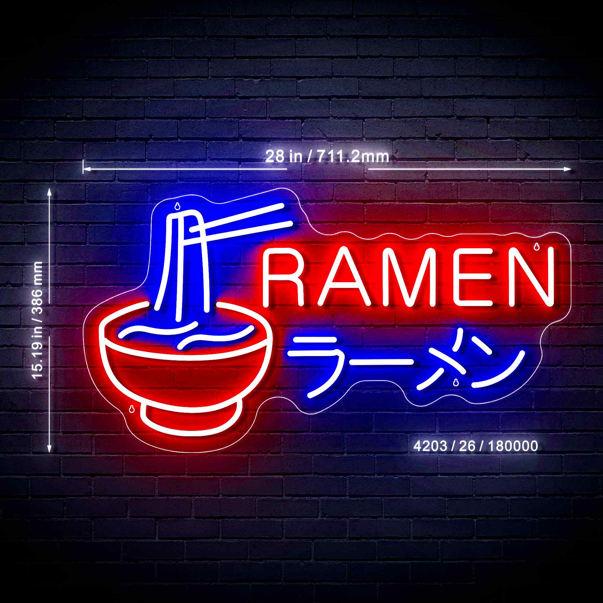 Japanese Noodles Ramen Ultra-Bright LED Sign with Remote (Neon-Style ...