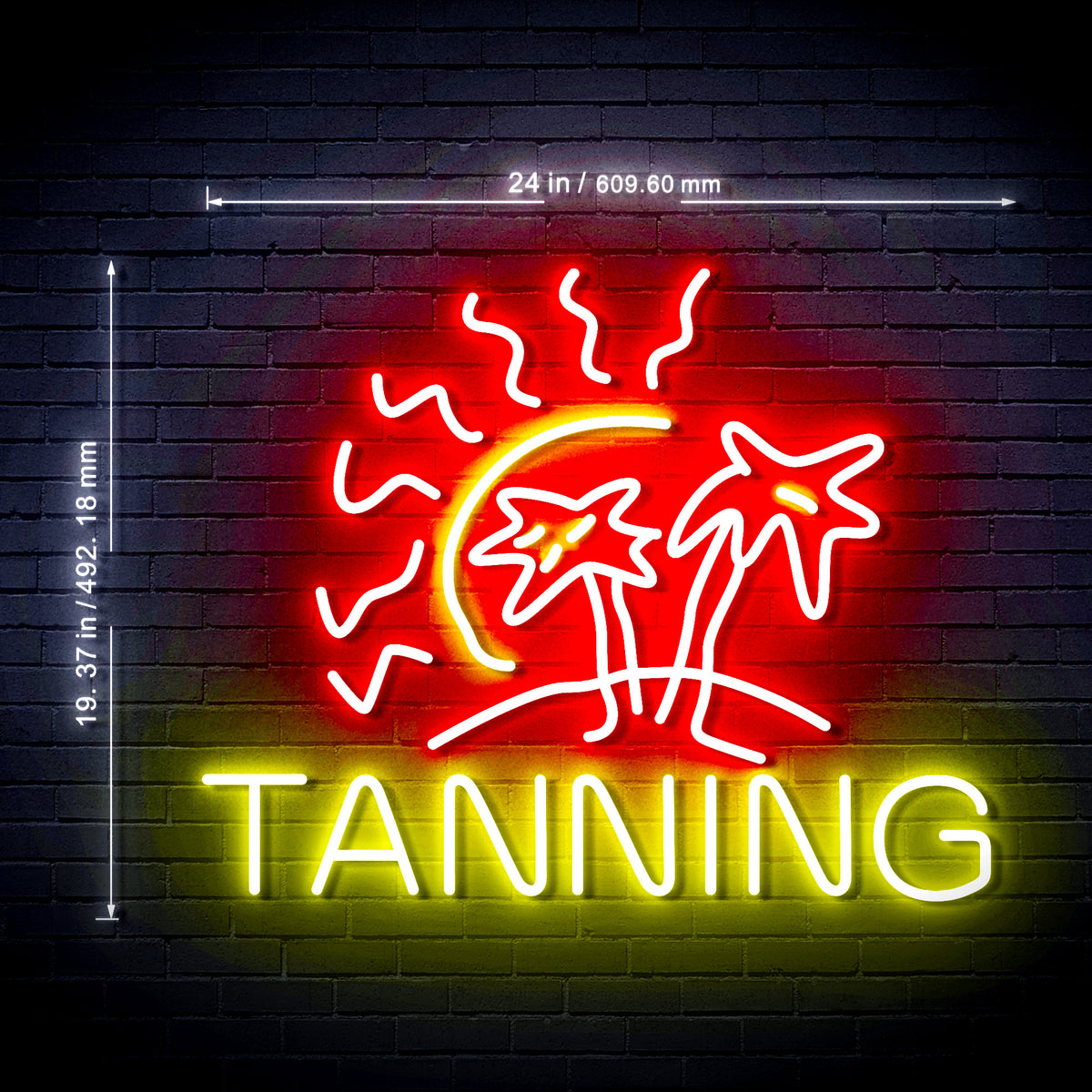Tanning Ultra-Bright LED Sign with Remote (Neon-Style, LED Technology ...