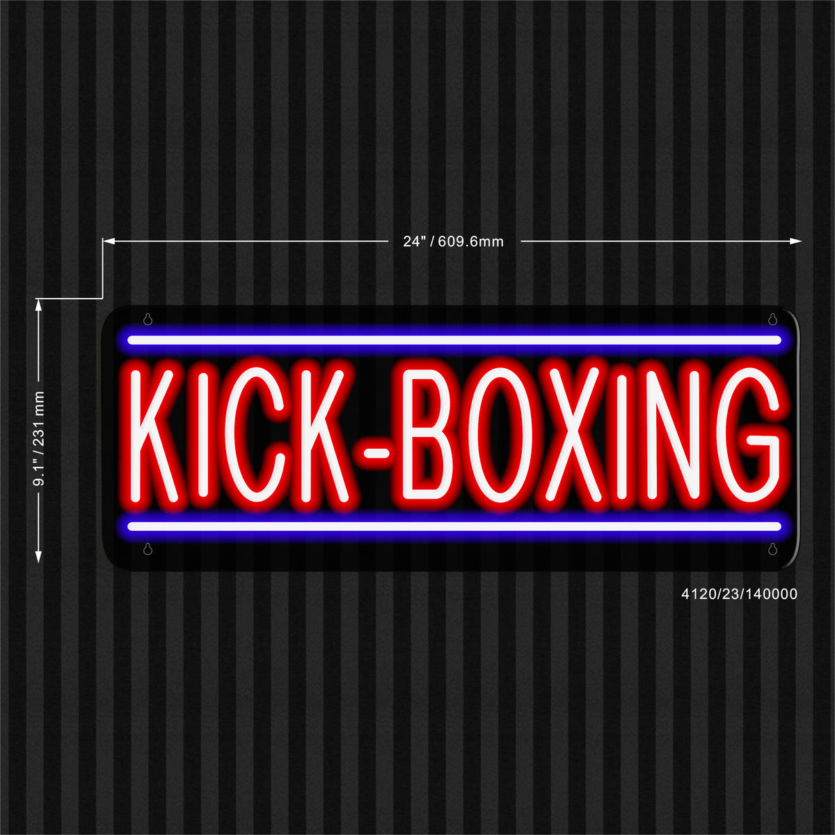 Kick-Boxing Ultra-Bright LED Sign with Remote (Neon-Style, LED Technol ...