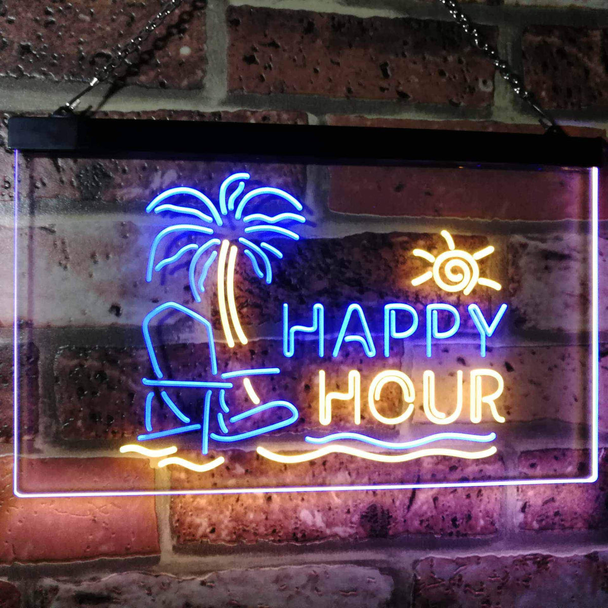 Buy Beach Theme Happy Hour LED Neon Light Sign — LED Gift Works