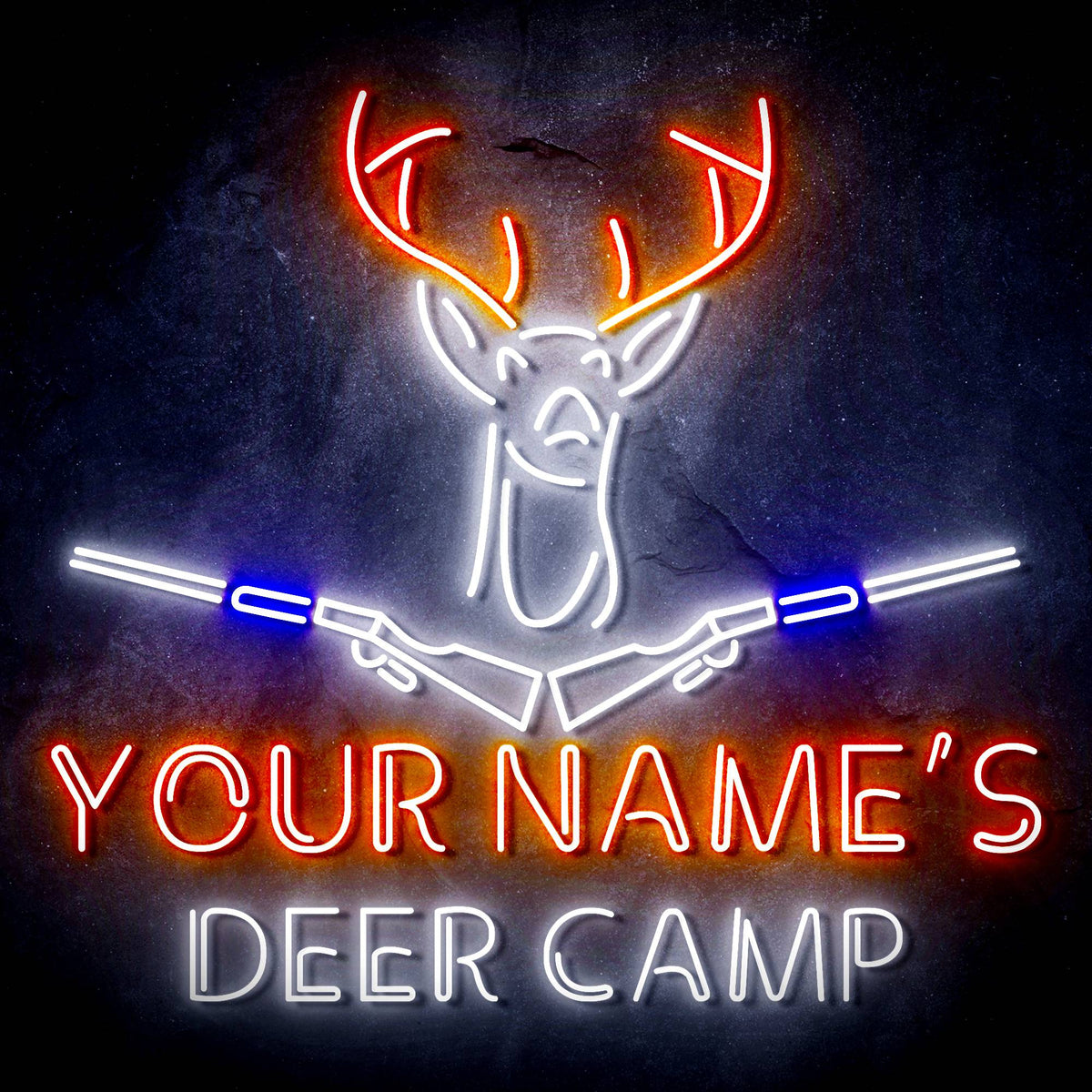 Custom Ultra-Bright Hunting Cabin Bar Deer Camp LED Sign with Remote ...